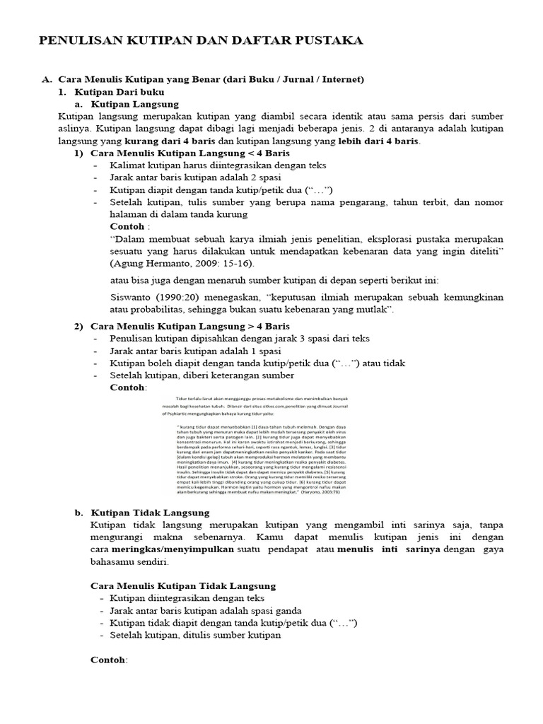 Penulisan Kutipan Dan Daftar Pustaka | PDF | Seni & Disiplin Bahasa | Kajian Bahasa Asing