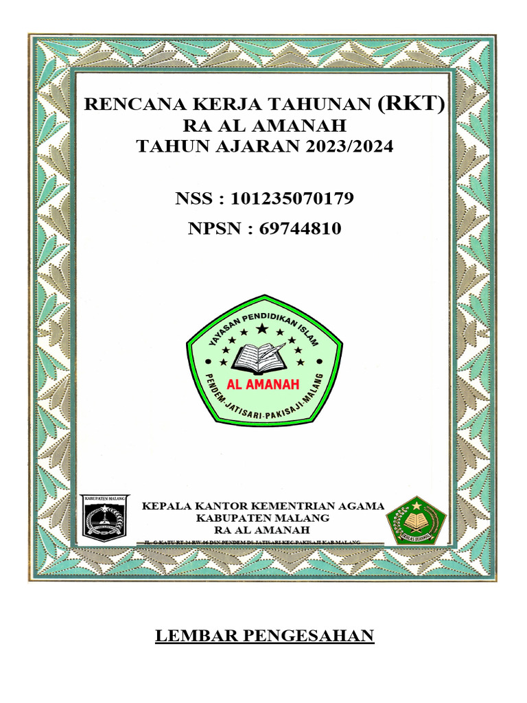 RKT Ra Al Amanah 2023-2024 | PDF