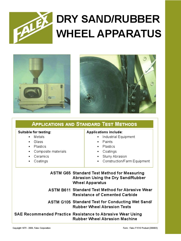 Falex F1510 Product (200903) | PDF | Wear | Bearing (Mechanical)