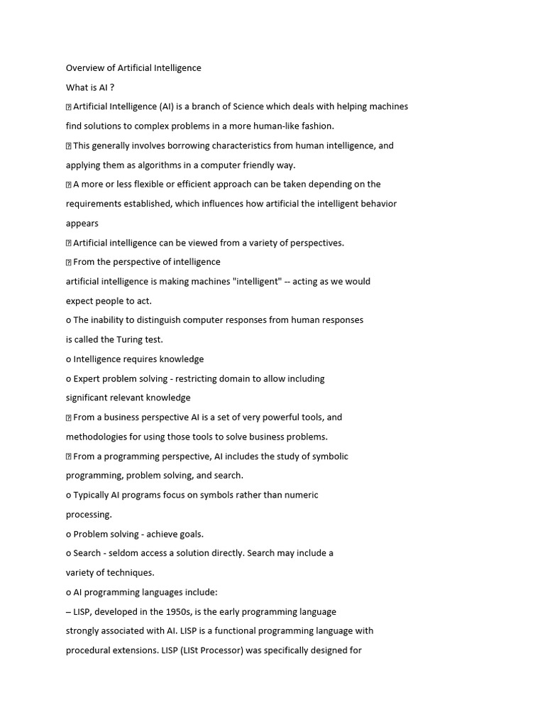 Understanding Artificial Intelligence Basics | PDF | Artificial ...