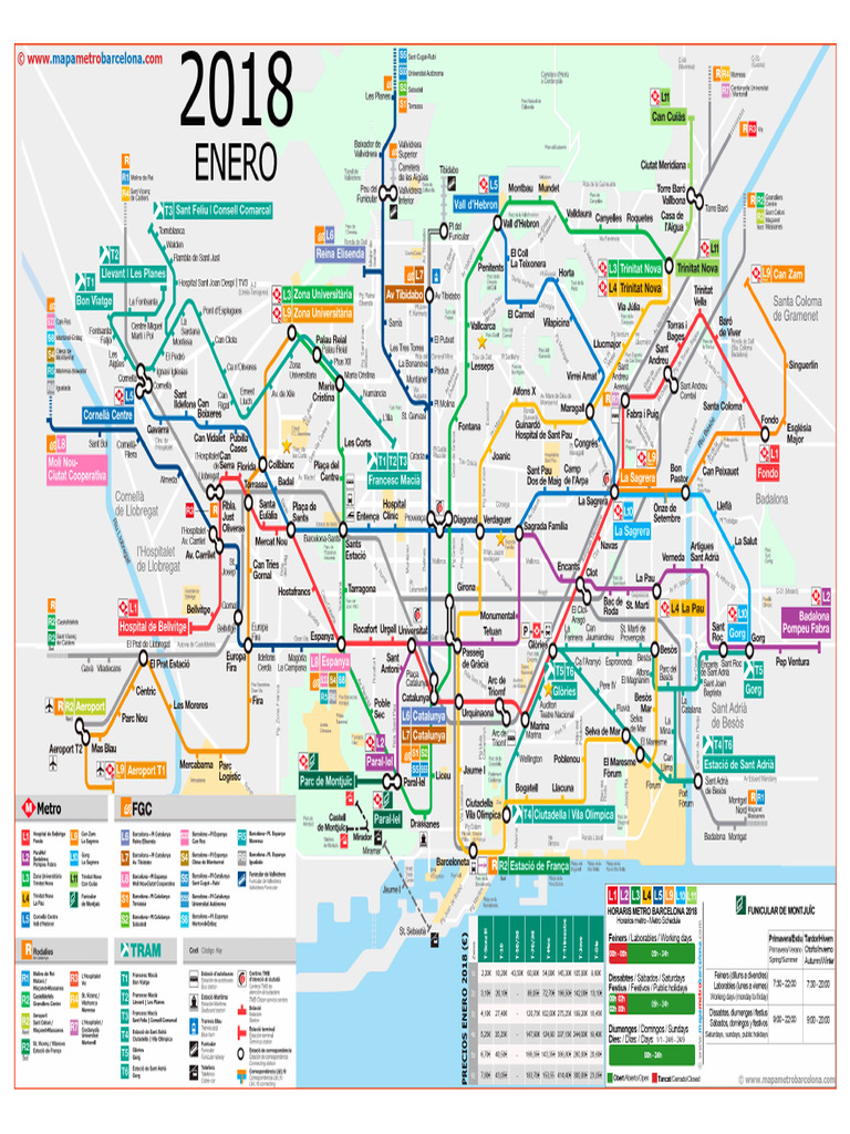 Barcelona Metro Map | PDF