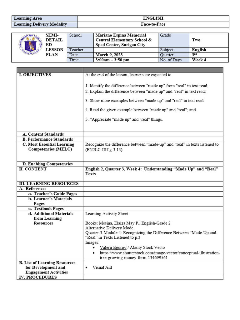Grade 2 English LP Mulletm | PDF | Chicken | Learning