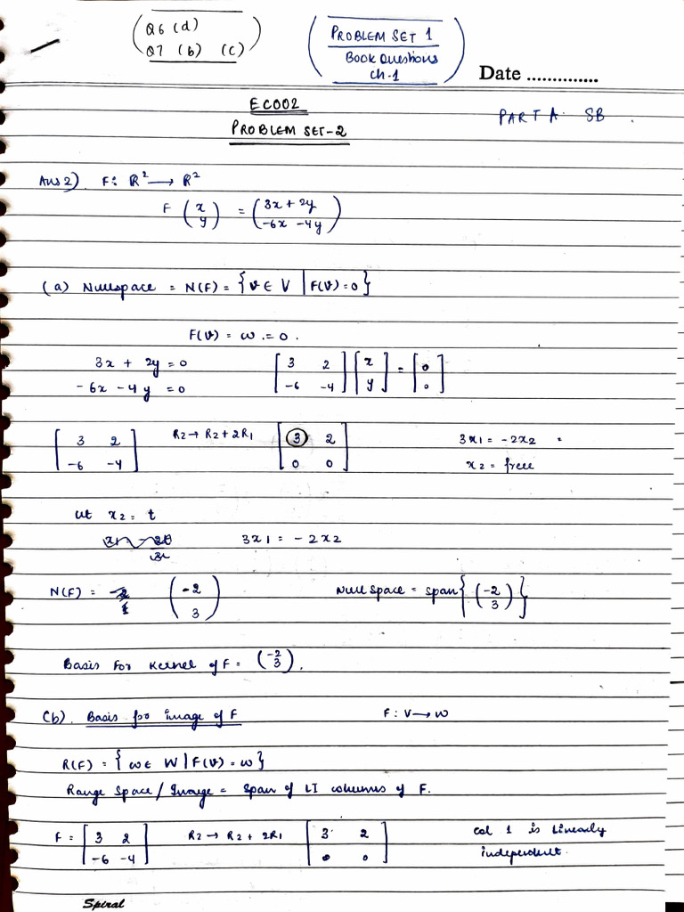 Maths L.A. PS-2 Solution | PDF