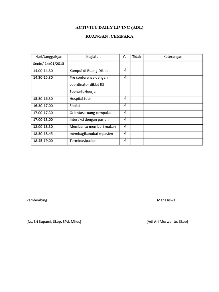 ADL Adi | PDF | Pengembangan Diri | Kesehatan Holistik