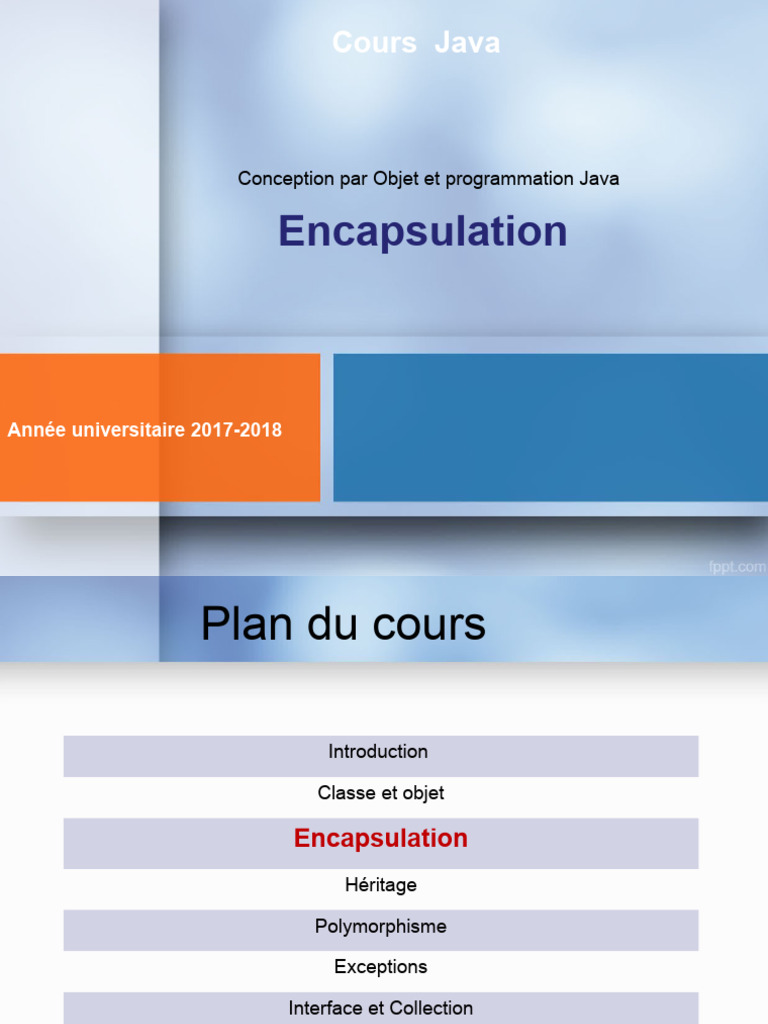 3 Chapitre 03 Encapsulation | PDF | Classe (informatique) | Matériel de bureau