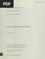 PL/I Programming Language Overview | PDF | Subroutine | Parameter ...