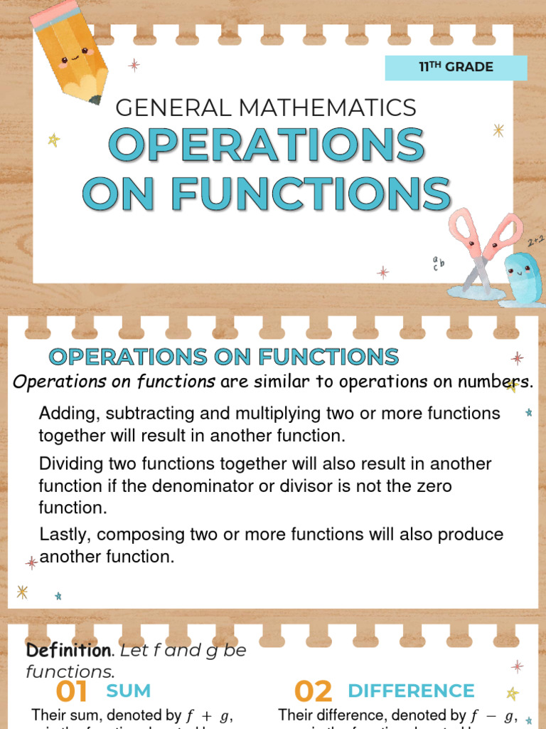 OPERATIONS ON FUNCTIONS Hdhdhdhdhhs | PDF | Function (Mathematics) | Division (Mathematics)