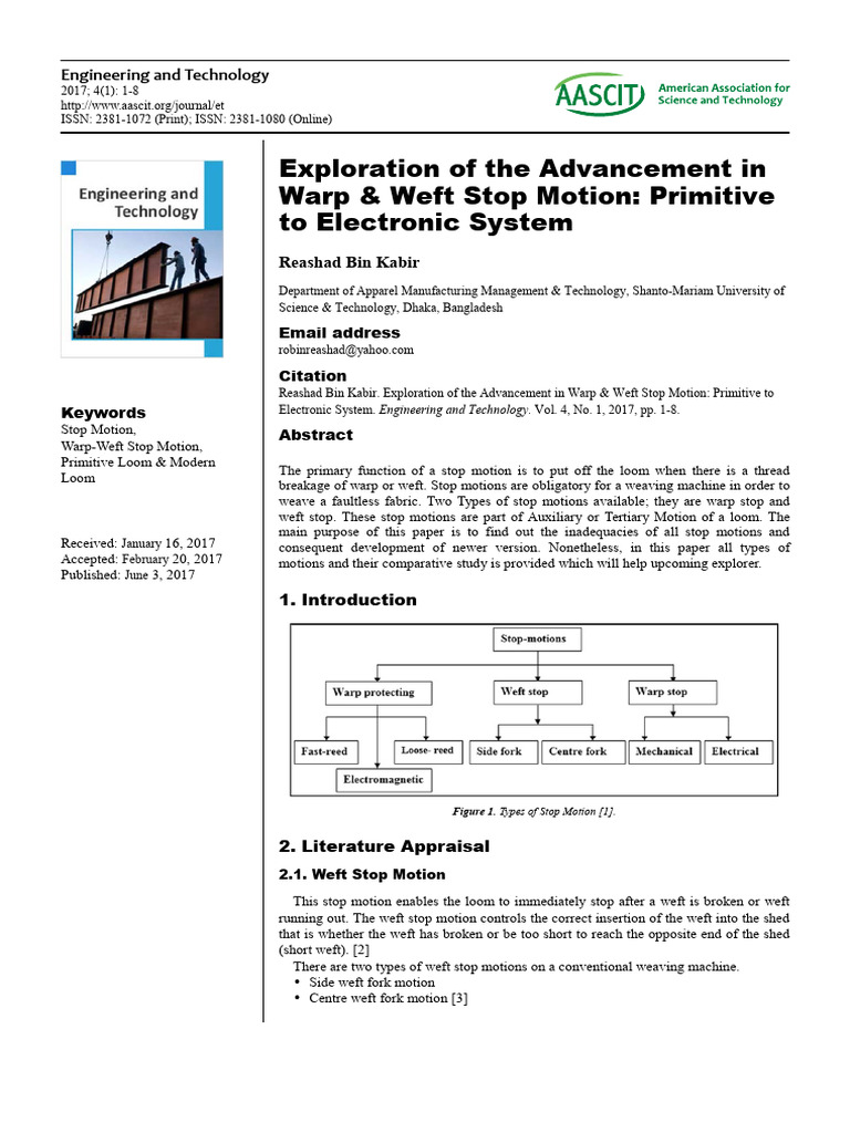 Exploration of The Advancement | PDF | Loom | Weaving
