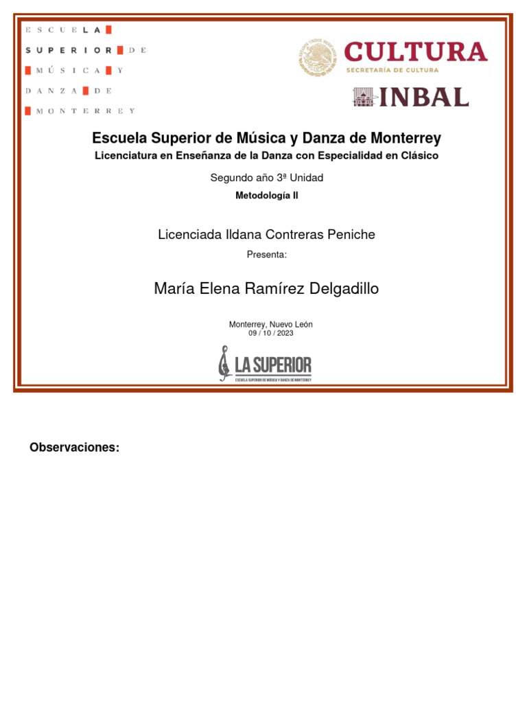 2do ESTRUCTURA U3 | PDF | Ballet | Literatura oral