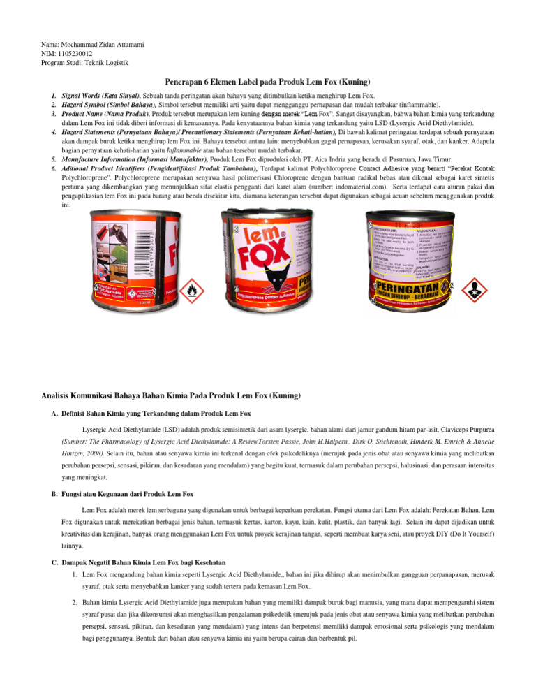 Lem Fox GHS Labelling | PDF | Pengembangan Diri | Kesehatan Holistik