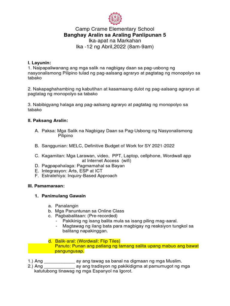 Cot Ap5 Sarah Siena | PDF