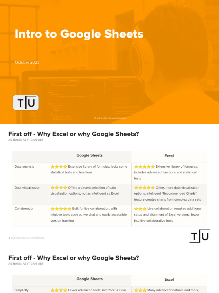 Intro To Google Sheets | PDF | Microsoft Excel | Table (Database)