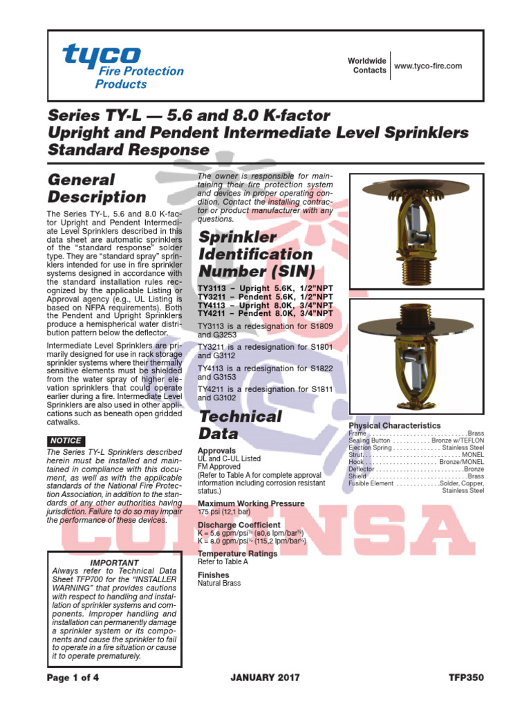 B TY L | PDF | Fire Sprinkler System | Pipe (Fluid Conveyance)