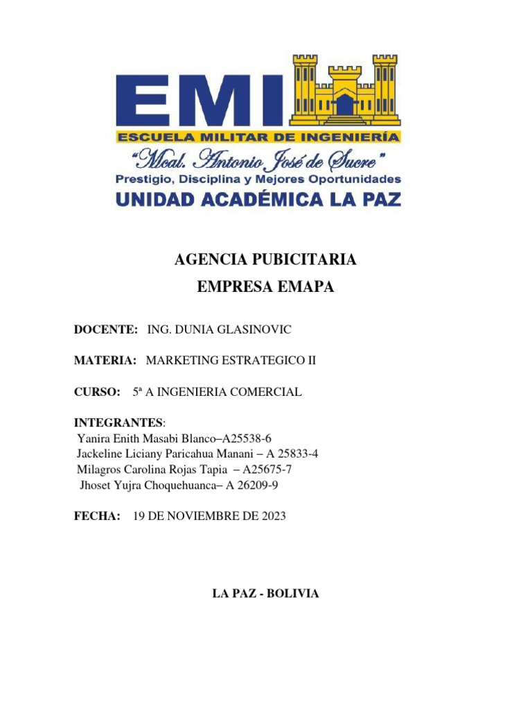 Estrategias de Marketing de EMAPA | PDF | Mercado (economía) | Business