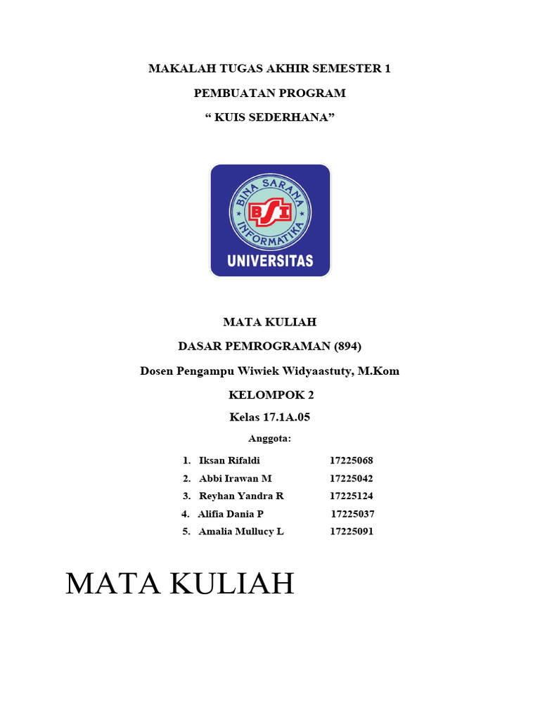 Kuis Sederhana dengan Python | PDF | Game & Aktivitas