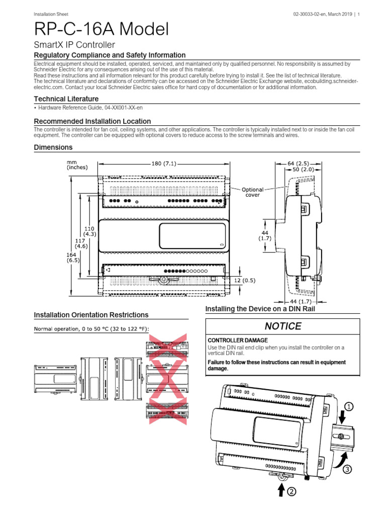 SmartX IP Controller - RP-C-16A Model Installation Sheet | Download Free PDF | Alternating ...