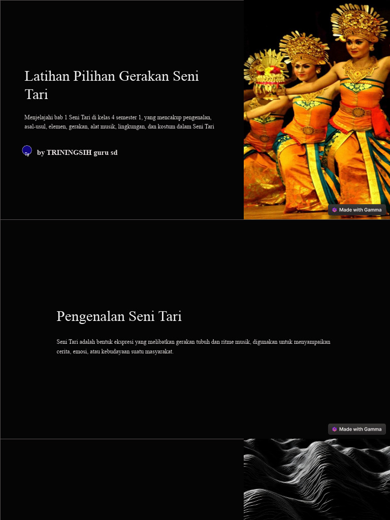 Latihan Dasar Seni Tari Kelas 4 | PDF | Seni