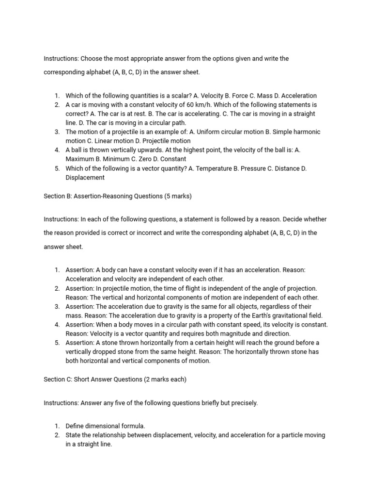 Chapter 2,3,4 Physics Xi | PDF | Acceleration | Velocity