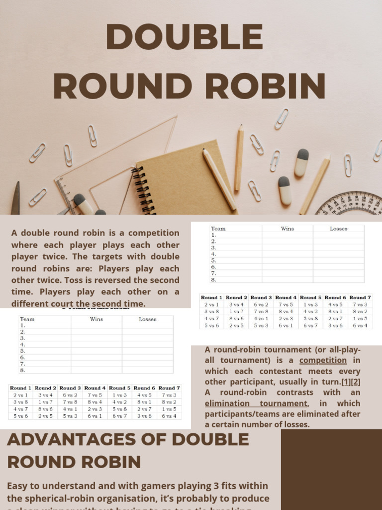 Double Round Robin | PDF | Tournament | Leisure