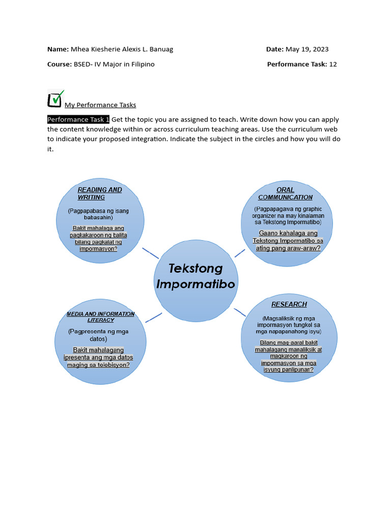 Performance Task 12 | PDF