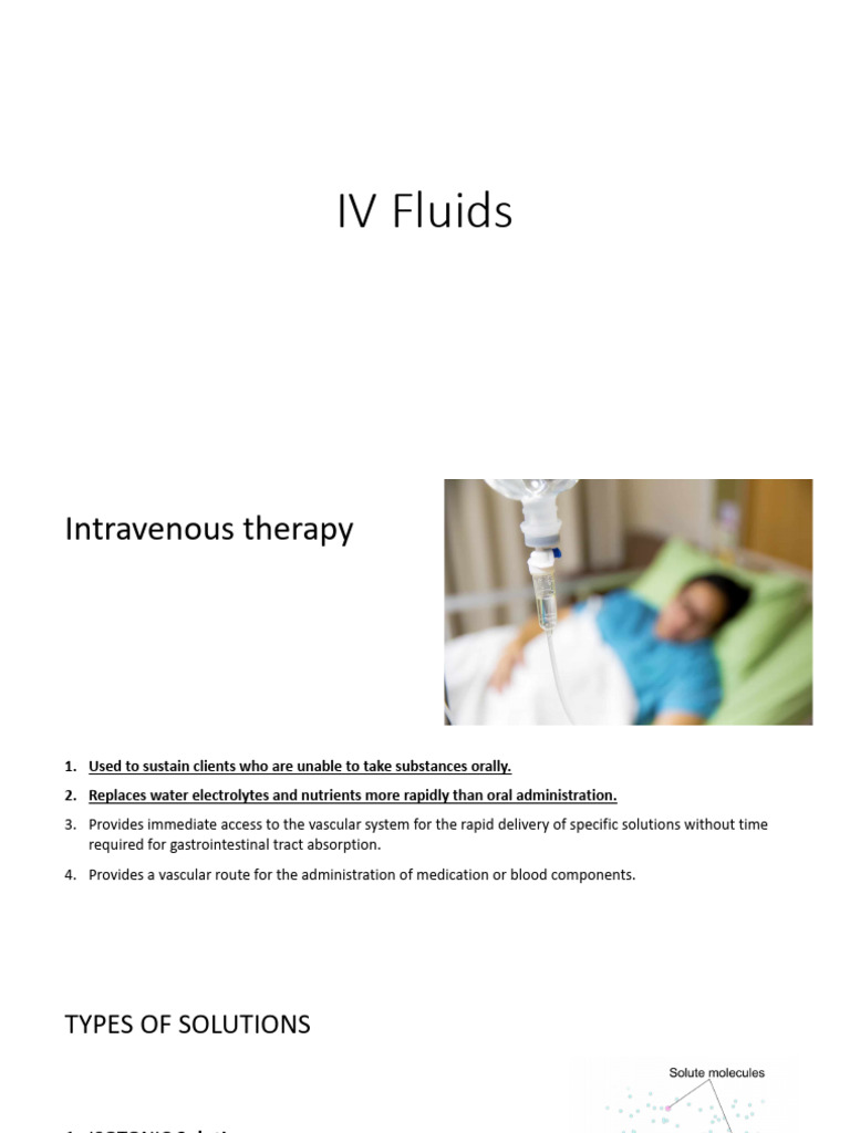 IV Fluids Fluids and Electrolytes | Download Free PDF | Intravenous ...
