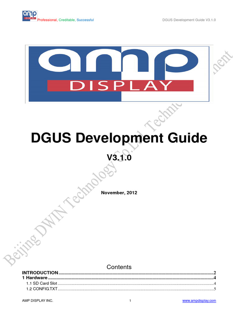 DGUS Development Guide - V3.1.0 | PDF | Icon (Computing) | Computer File