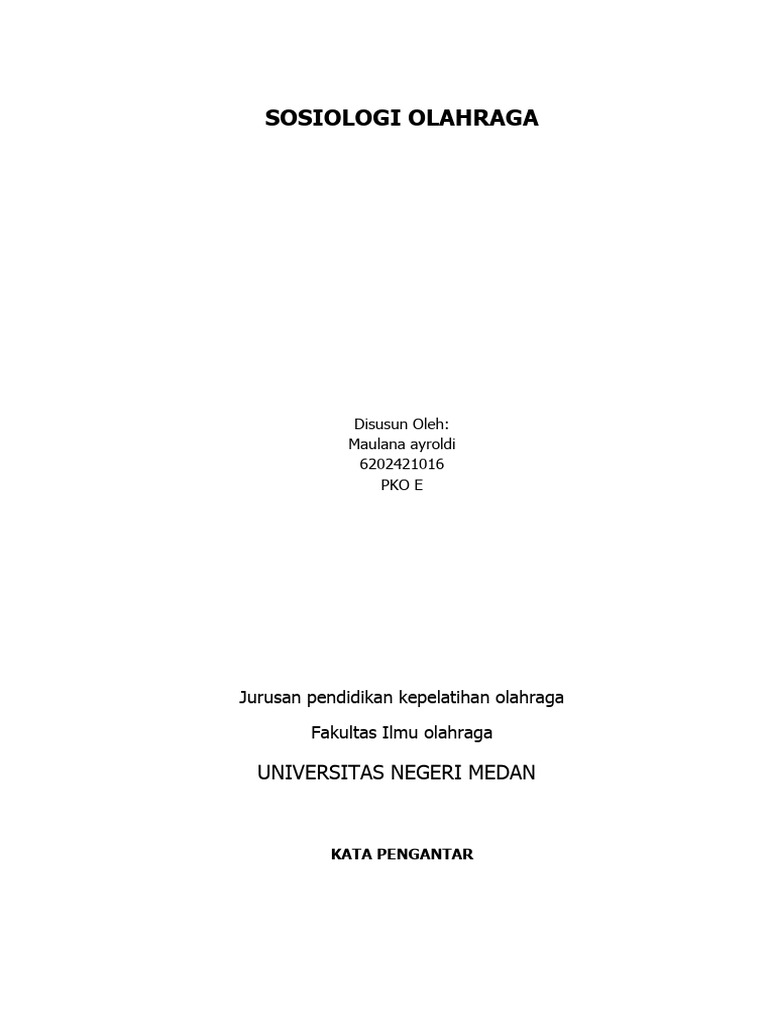 Sosiologi Olahraga: Pendekatan dan Dinamika | PDF | Karier & Perkembangan | Ilmu Sosial