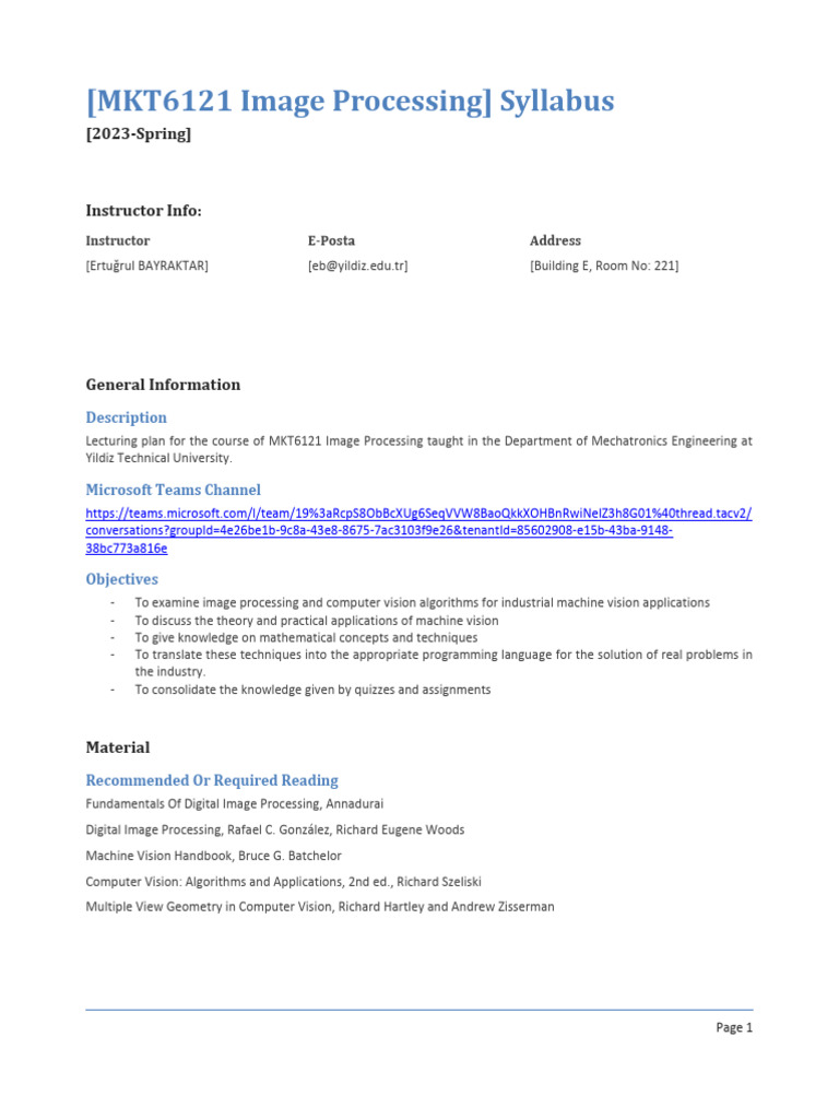 Syllabus Mkt6121 Download Free Pdf Computer Vision Image Segmentation