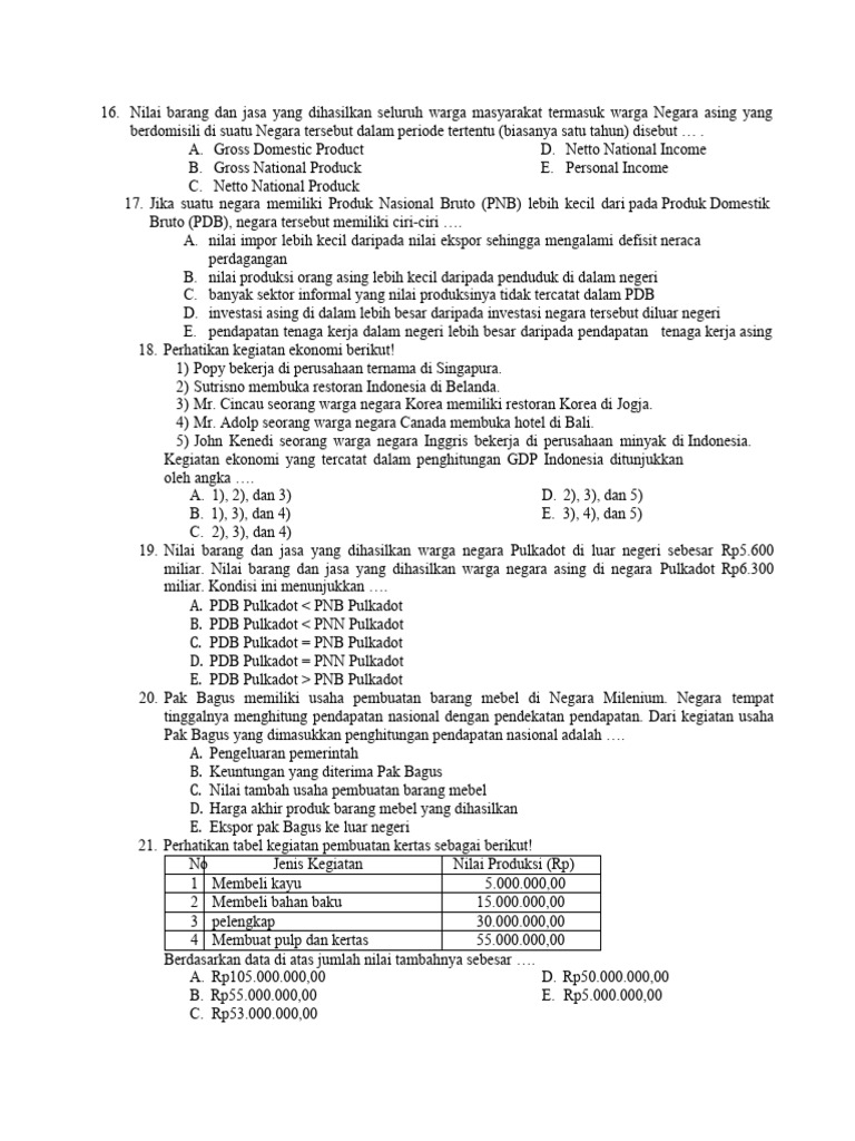 Latihan Soal Uas 2 | PDF