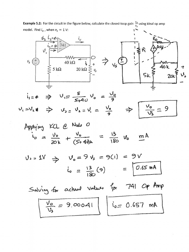 EE 101 Chapter5 - OperationalAmplifiers - Problems | PDF