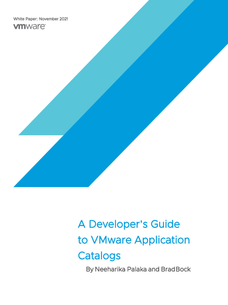 A Developer'S Guide To Vmware Application Catalogs: by Neeharika Palaka ...