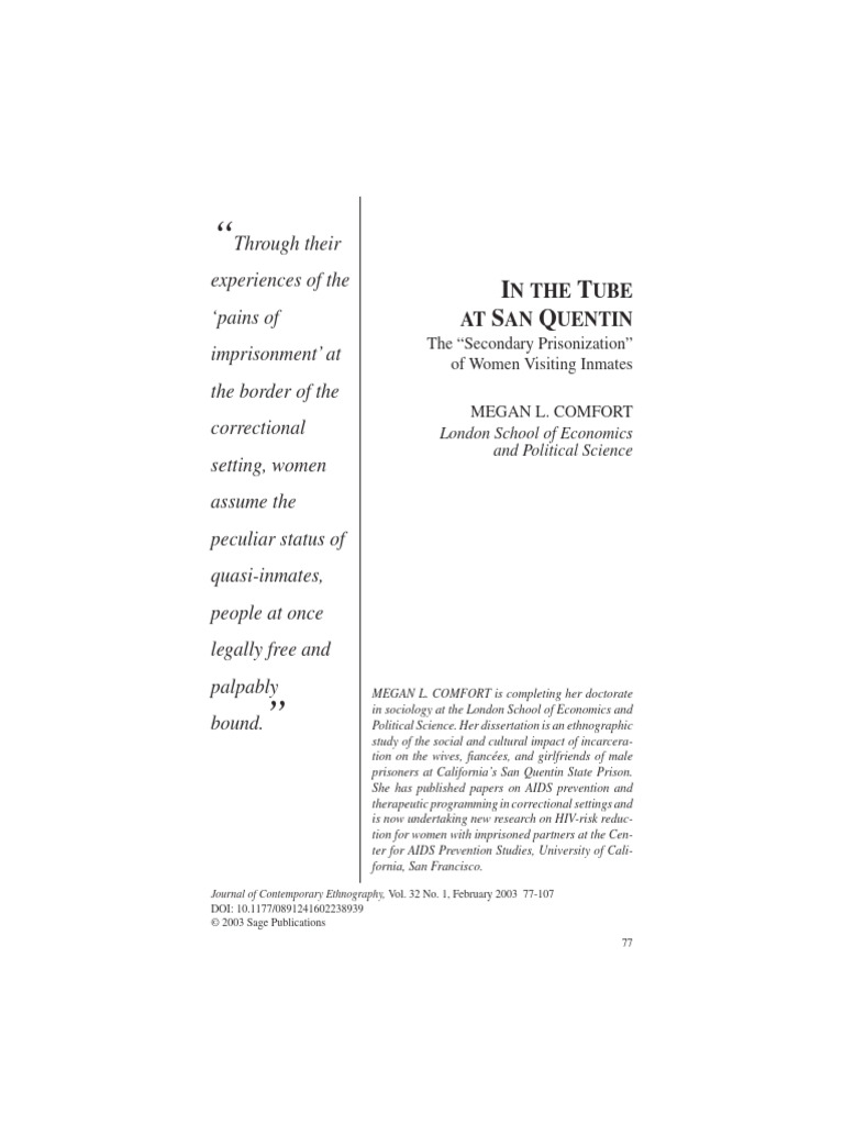 Secondary Prisonization of Women Visitors | PDF | Prison | Clothing