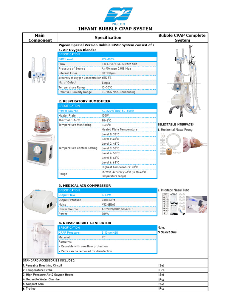 Infant Bubble CPAP System Overview | PDF | Physical Sciences ...