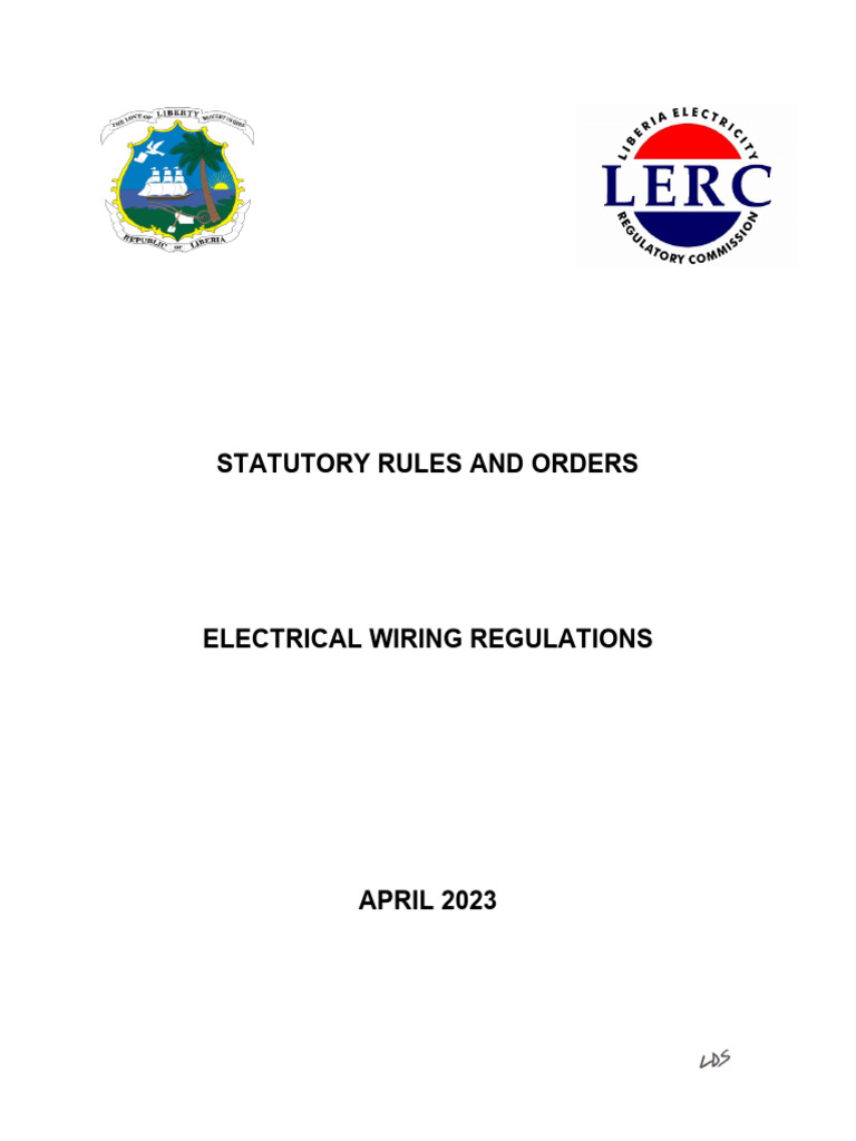 Liberia Wirng Regulations Final Validated Published | Download Free PDF | Electrical Wiring ...