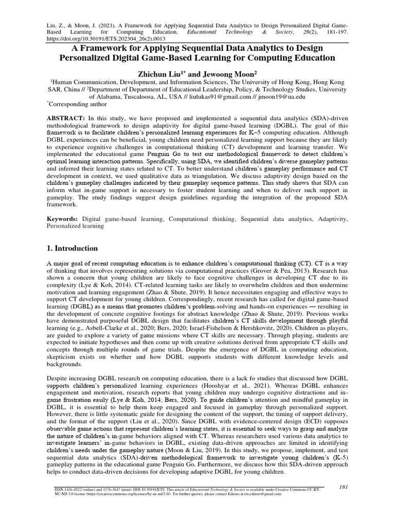 A Framework For Applying Sequential Data Analytics To Design ... A Framework For Applying Sequential Data Analytics To Design ...