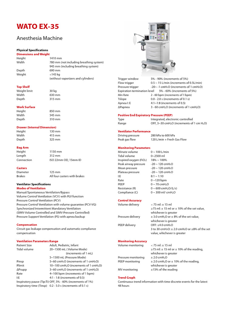 Ficha Técnica WATO 35 | PDF