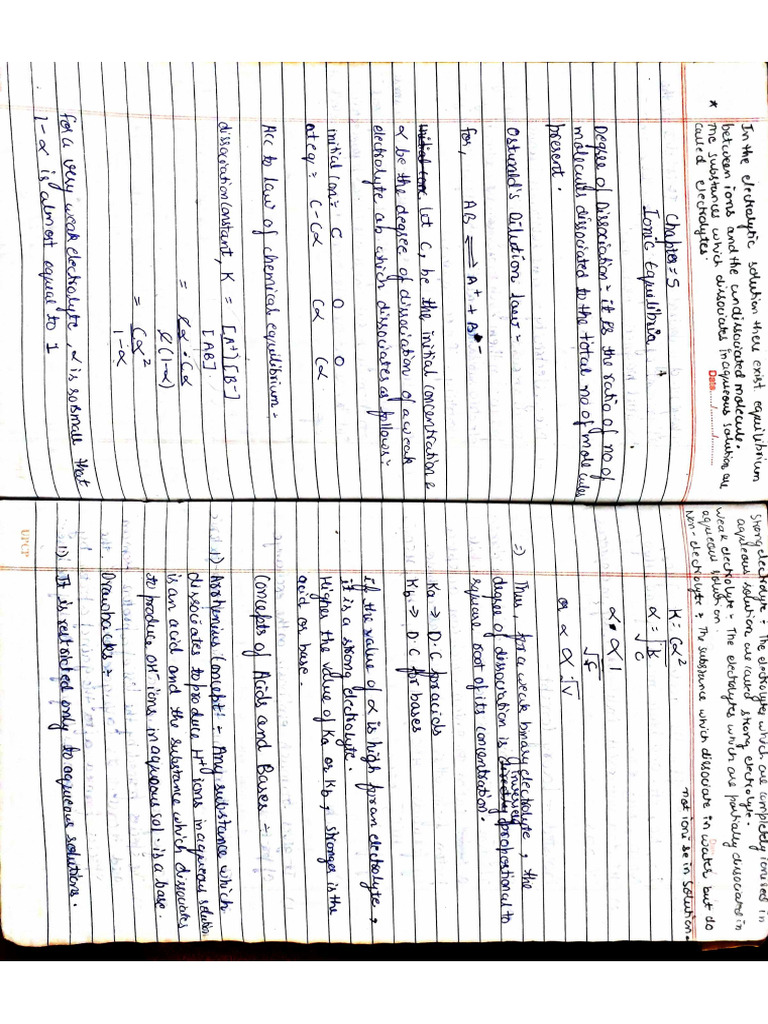 Chapter5 ÷ionic Equilibria | PDF Chapter5 ÷ionic Equilibria | PDF