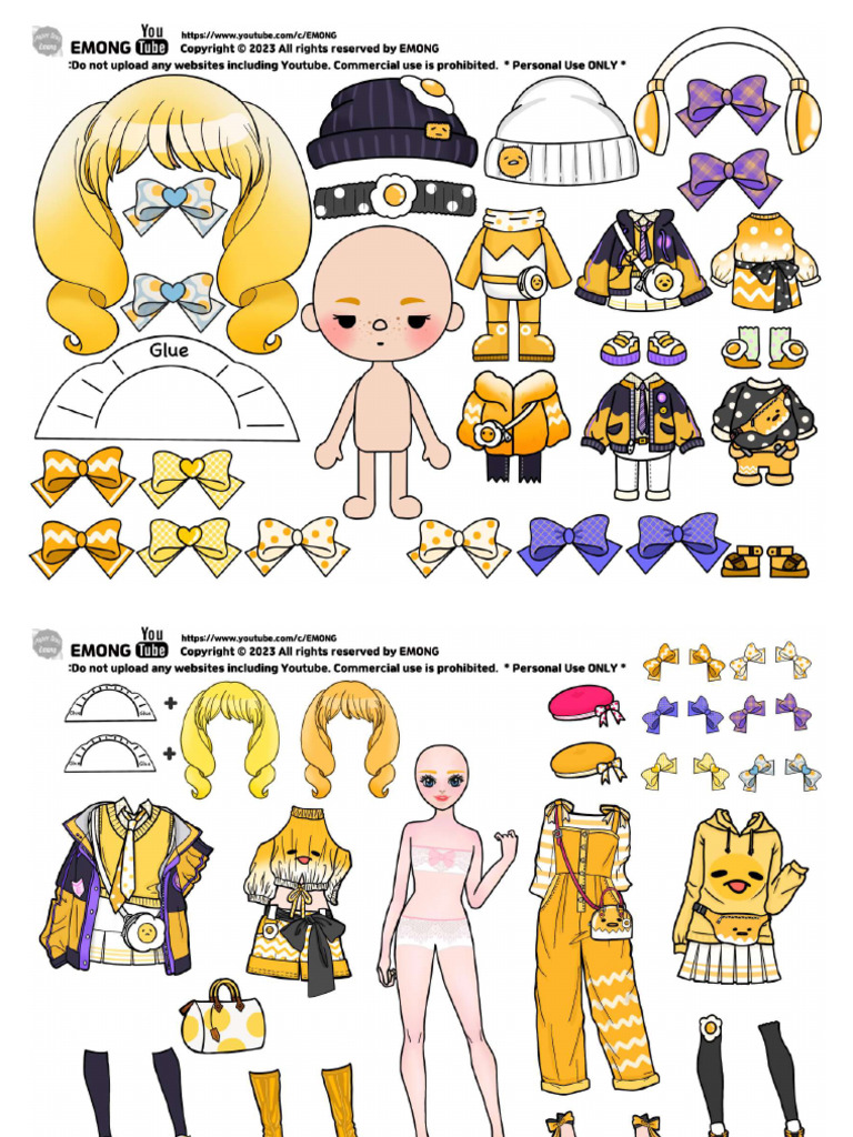 EMONG's Gudetama Paper Dolls | PDF