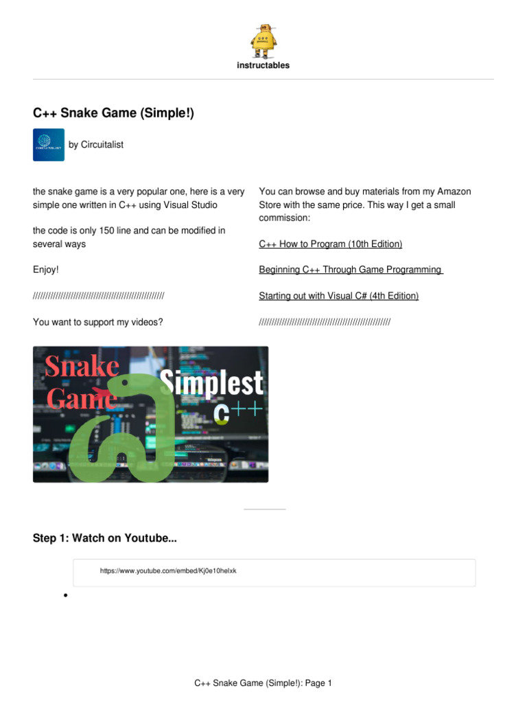 C Snake Game Simple | PDF | Programming Paradigms | Computer Engineering