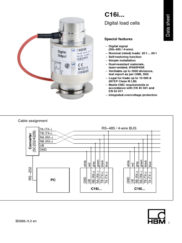 HBM C16iC3-40T - 2020 | PDF | Low Pass Filter | Power Supply