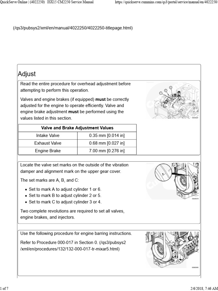 ISX 2250 Overhead - Set | PDF | Transportation Engineering | Mechanical ...