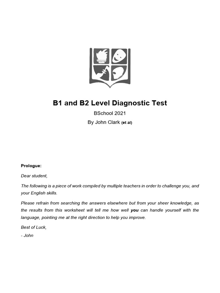 2med B1 and B2 Diagnostic Test | PDF | Instant Messaging | Text Messaging