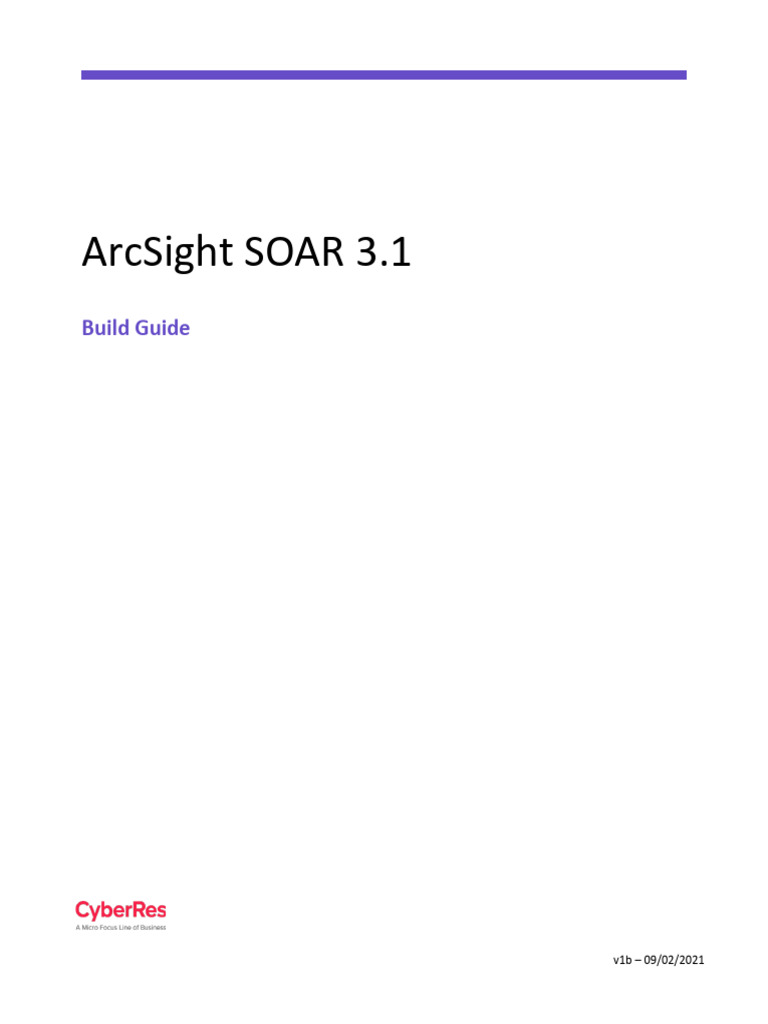 ArcSight SOAR 3.1 Build Guide | PDF | Command Line Interface | Computer Engineering
