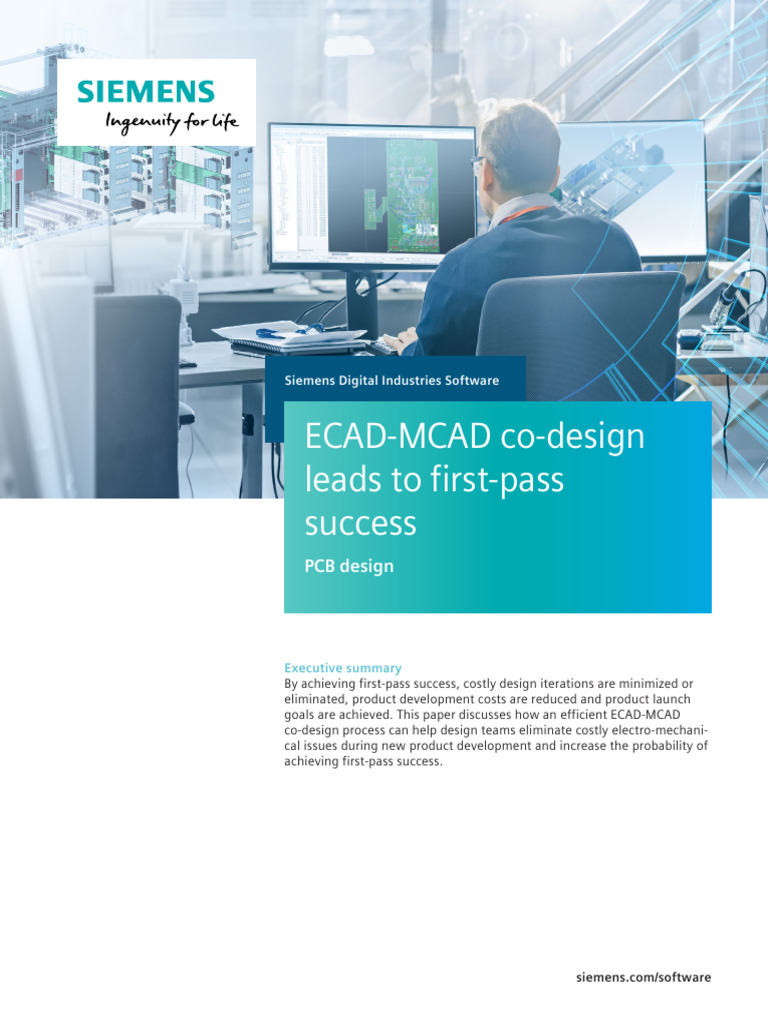 Siemens SW ECAD MCAD Co Design WP 82448 C1 | PDF | Electronic Design Automation | Information