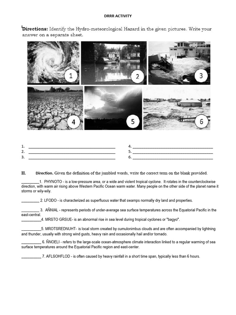 DRRR Activity | PDF | Rain | Tornadoes DRRR Activity | PDF | Rain | Tornadoes