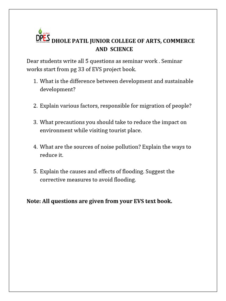 Evs Journal Work | PDF