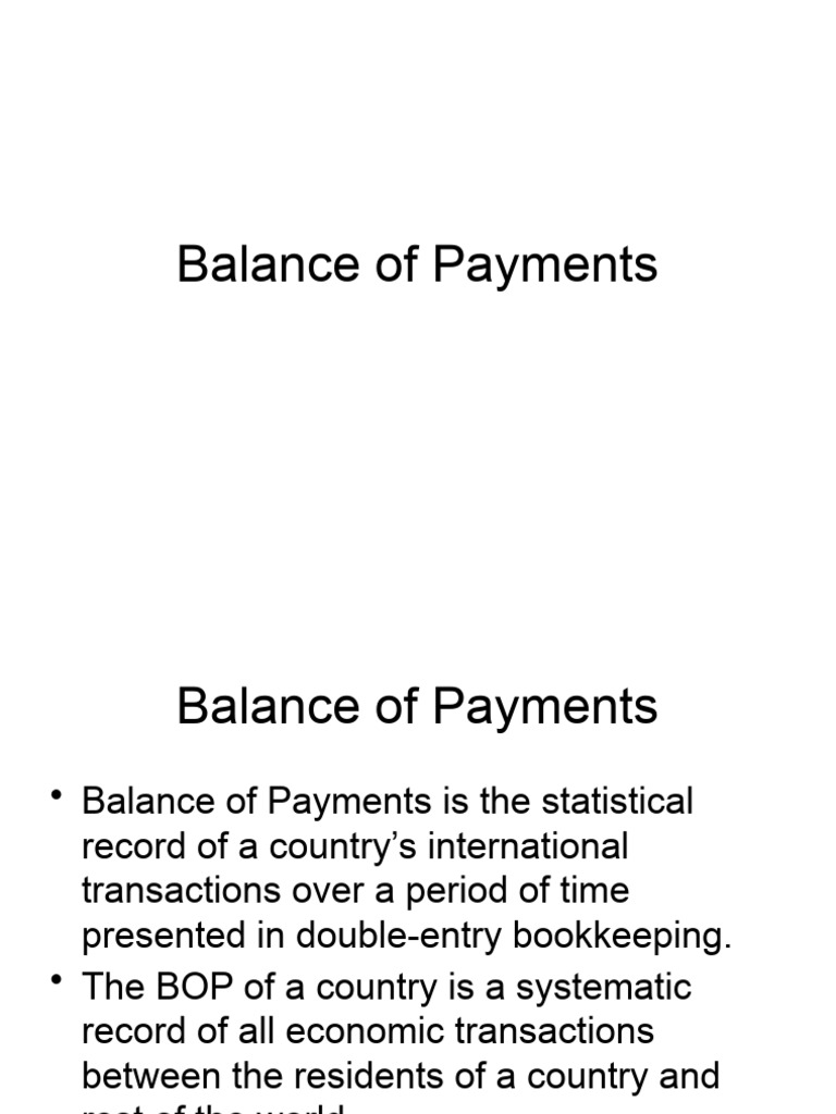 Balance of Payments | Download Free PDF | Balance Of Payments ...