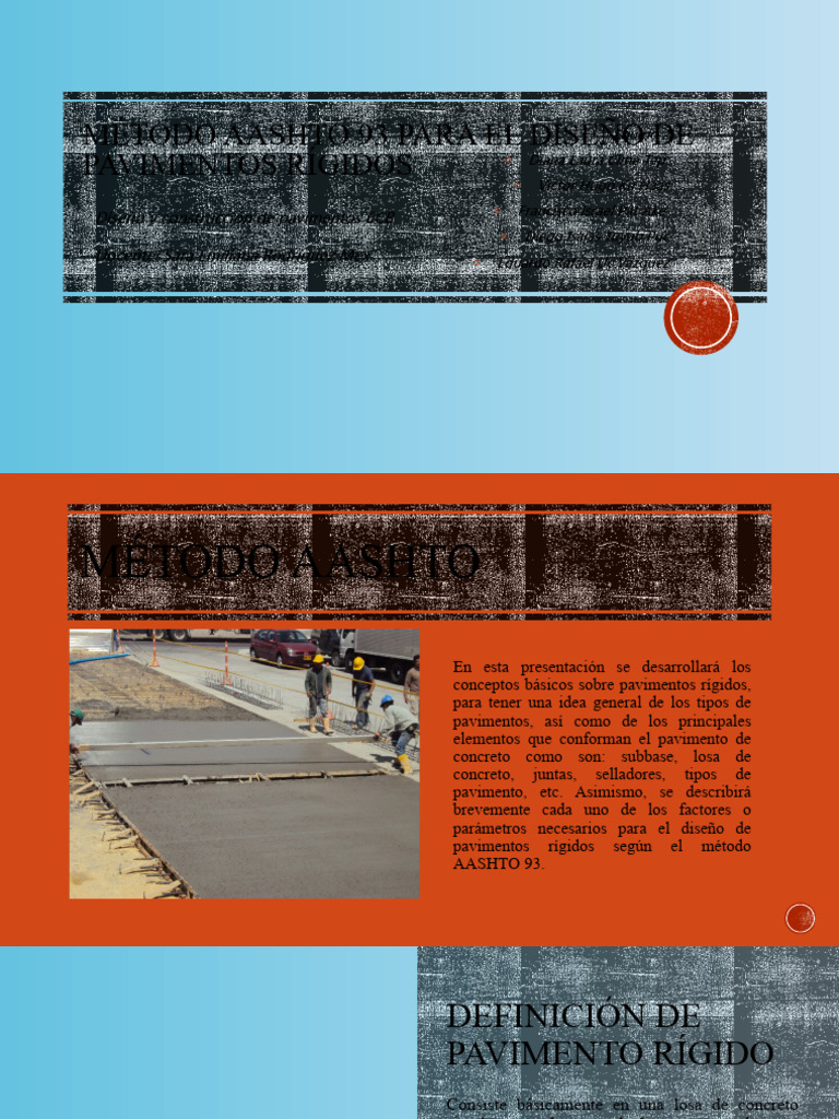 MÉTODO AASHTO 93 Pavimento Rigido | PDF | Hormigón | Ingeniería de ...