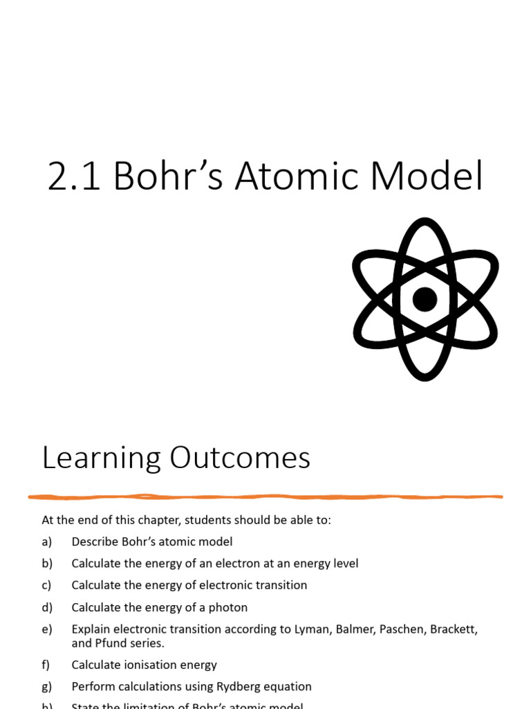 Bohr's Atomic Model and Energy Calculations | PDF | Emission Spectrum ...