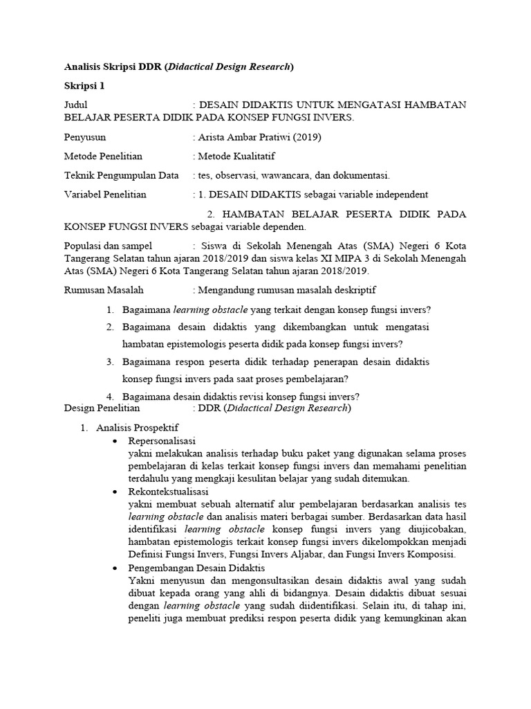Analisis Skripsi DDR | PDF